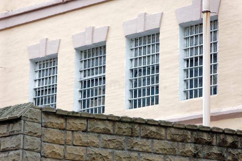 Windows of a Prison Building with Bars Stock Photo - Image of criminal ...
