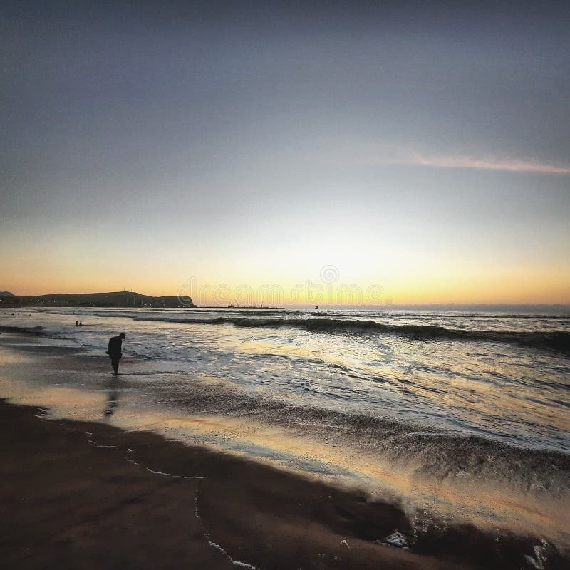 Look Surf Blue Sunset Sea Nature Editorial Photo - Image of sunlight ...