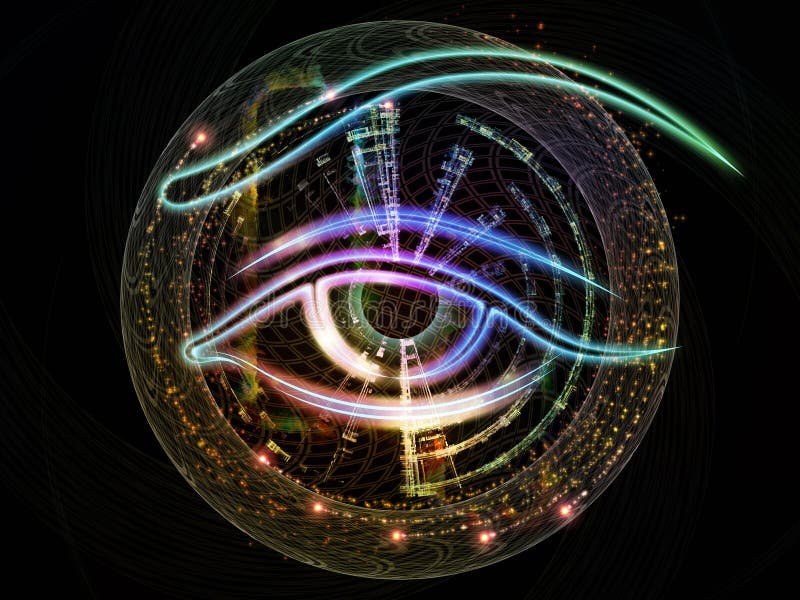 Look at Technology stock illustration. Illustration of pupil - 200634629