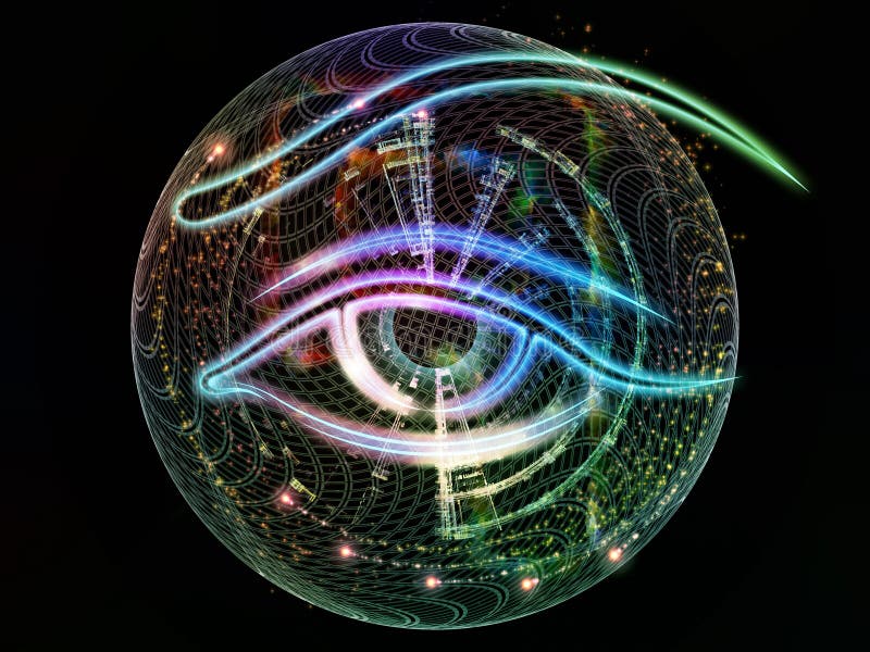 Look at Technology stock illustration. Illustration of pupil - 203319513