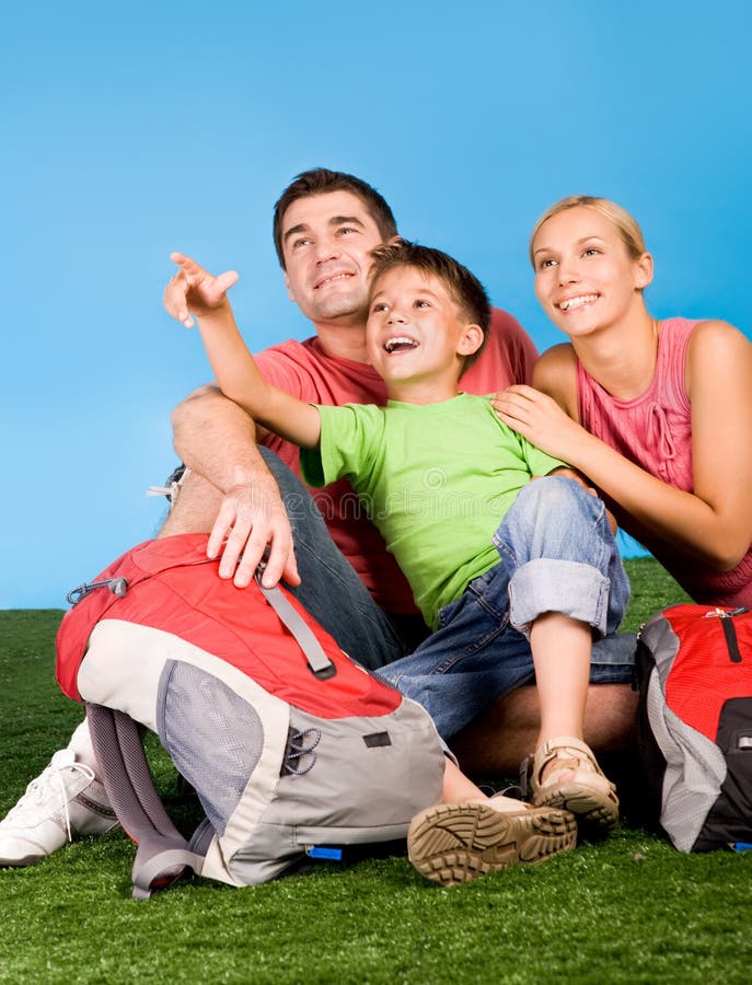 Look there! stock image. Image of father, person, child - 12134527