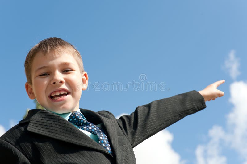 Look there! stock image. Image of expression, confident - 14608223