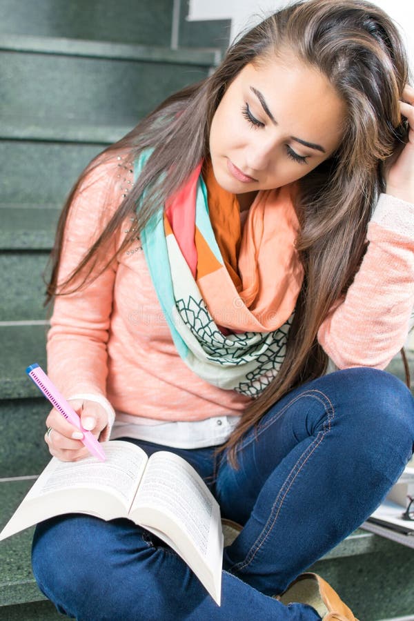 Look and think stock image. Image of female, happy, cheerful - 40208413