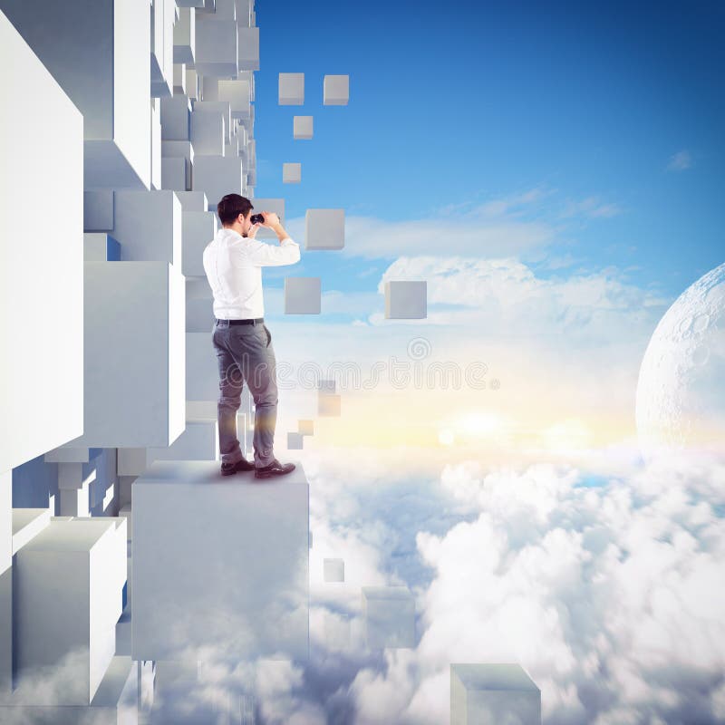 Look to the future stock photo. Image of business, look - 66374314