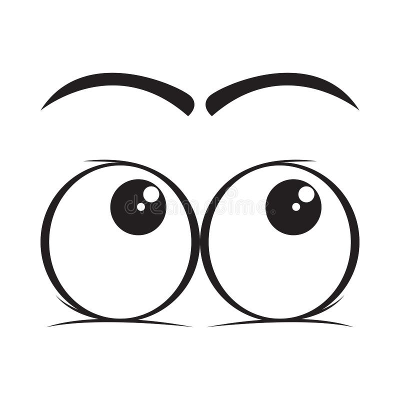 Look up eyes cartoon stock vector. Illustration of emotion - 132695106