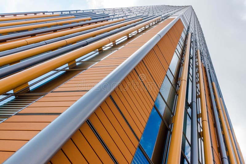 Look-up View of Tall Building Stock Image - Image of architectural ...