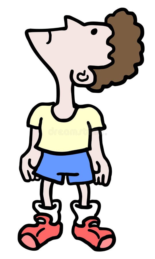 Funny Cartoon Illustration Man Mooning, Give Moon Stock Illustration ...