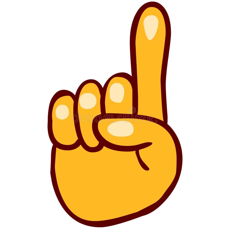 Look up hand gesture emoji stock illustration. Illustration of pointing ...