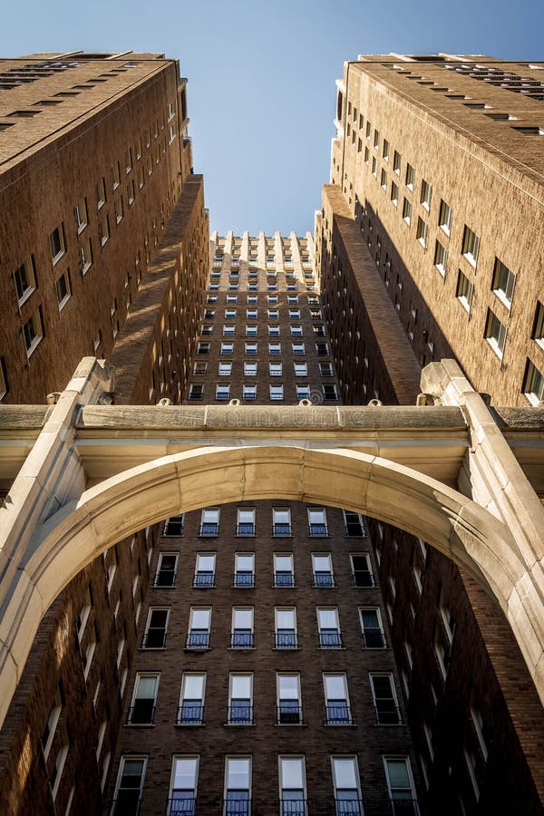 Look-up View of Tall Building Stock Image - Image of construction ...