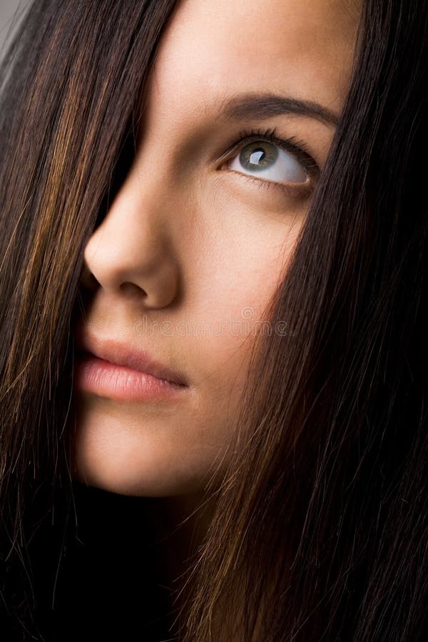 Look upwards stock photo. Image of head, adult, cosmetics - 10187180