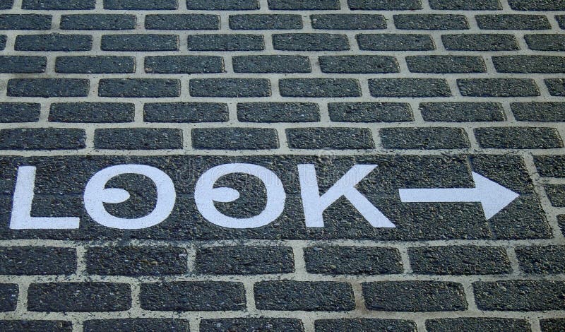 Look that Way stock image. Image of sign, humor, bricks - 68893377