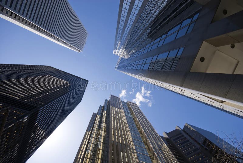 Look WAY Up stock image. Image of urban, skyscrapers, repetition - 4963049