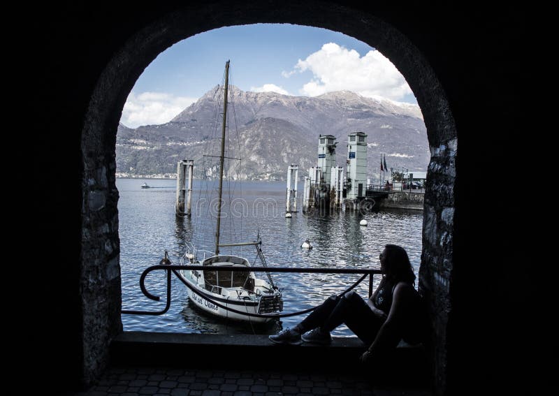 Look at from the window! editorial stock image. Image of mountains ...