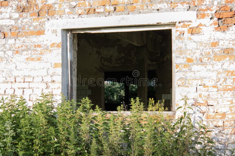 Look through a Window in the Wall into the Inner World Stock Photo ...