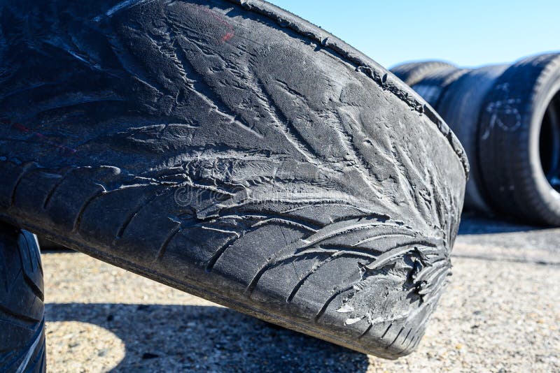 A look at worn tires stock image. Image of heap, dirty - 262456367