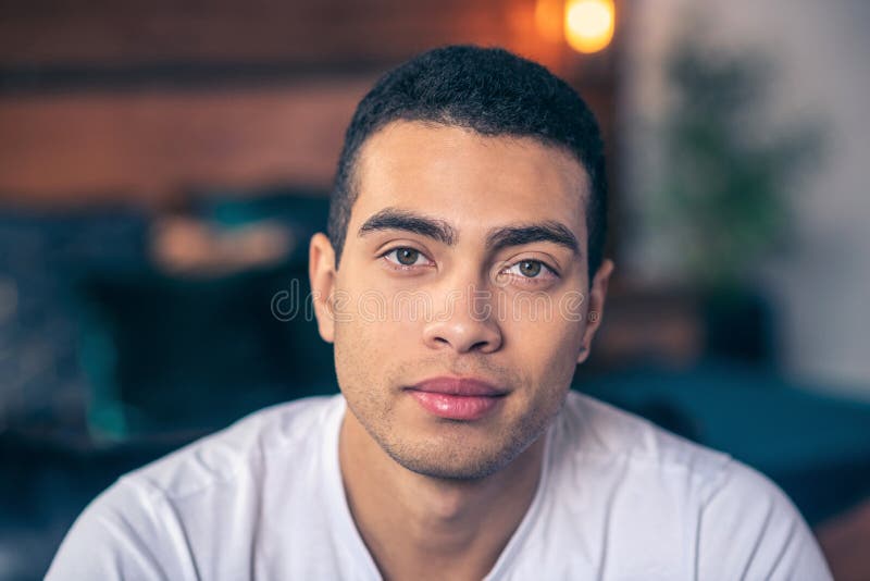 Young Handsome Guy Looking in Front of Himself. Stock Photo - Image of ...