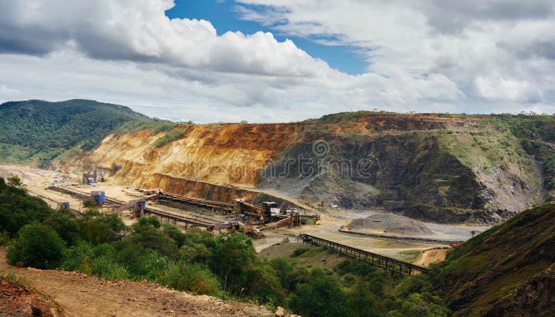 The Large Gold Mine. Generated with AI Stock Illustration ...