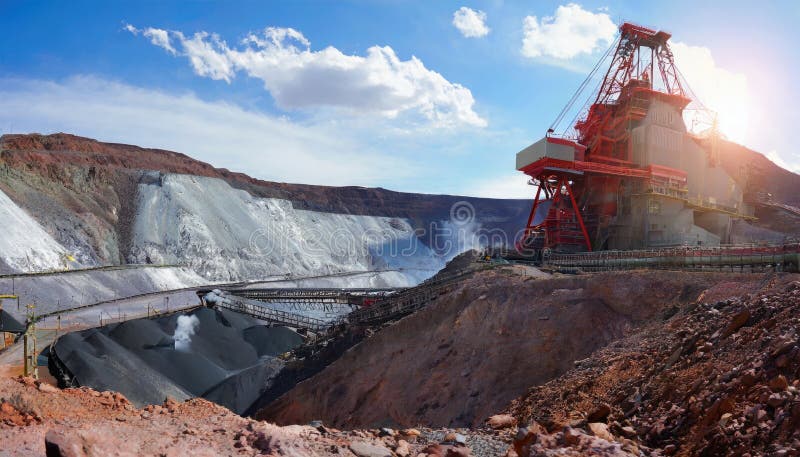 Large Lithium Mine. Generated with AI Stock Illustration - Illustration ...