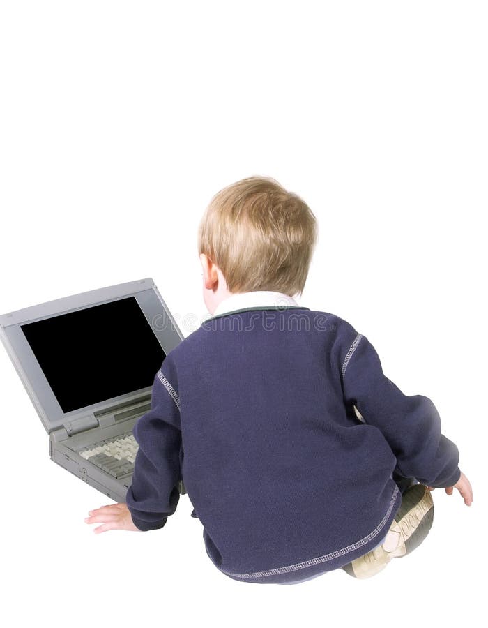 Computer boy stock photo. Image of computer, concentrationchildren - 128598