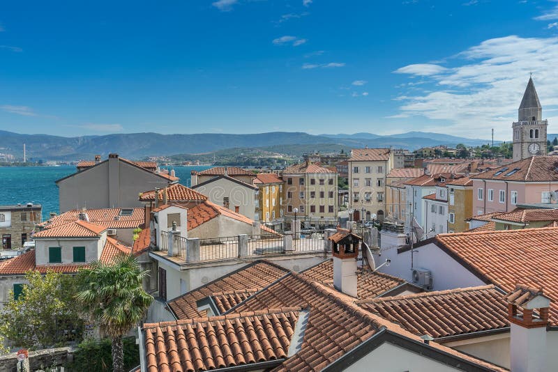 Looking Across the Rooftops of Muggia Stock Photo - Image of muggia ...