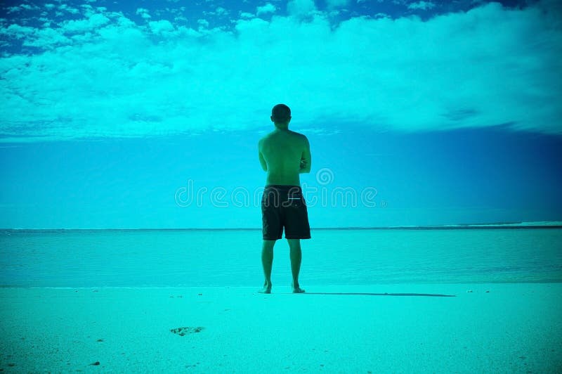Looking ahead stock photo. Image of male, ripple, sand - 25385268