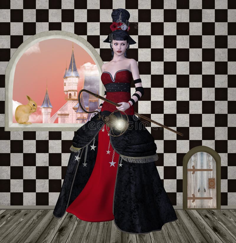 Looking for Alice stock illustration. Illustration of castle - 25015041