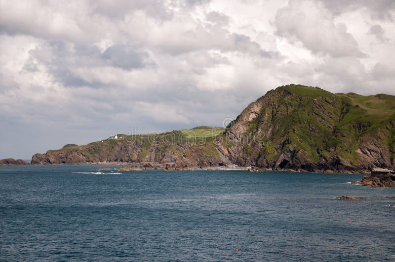 Red cliffs in Devon. stock photo. Image of headland, bedrock - 50289230
