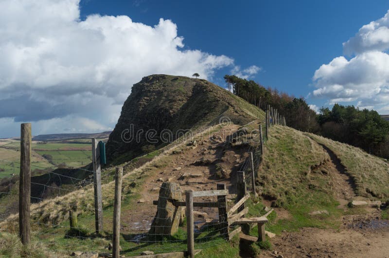 Looking Along the Mam Tor Path Towards Back Tor in the Peak District ...