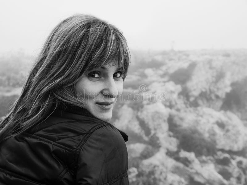 Looking Back stock image. Image of female, outdoor, model - 13684785