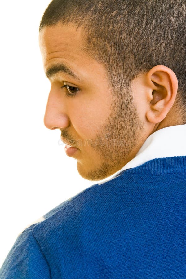 Looking back stock image. Image of back, shoulder, black - 9877271