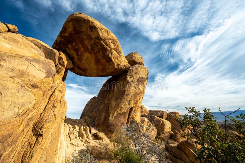 Looking through Balanced Rock in Big Bend Stock Photo - Image of bend ...