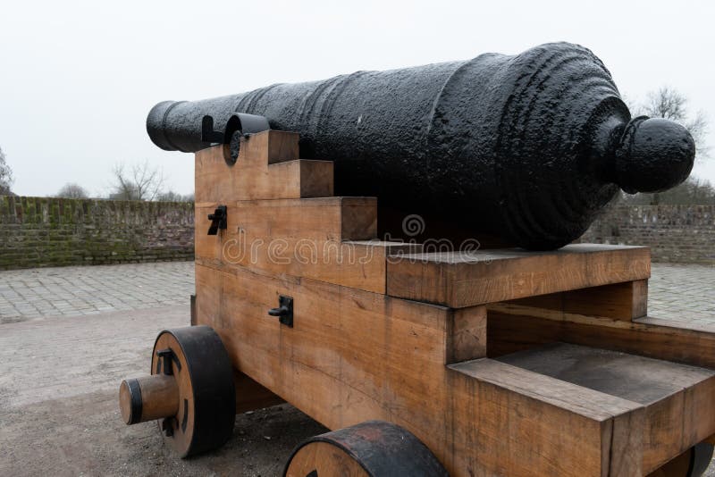 Looking Behind Old Historical Cannon Stock Photo - Image of ...