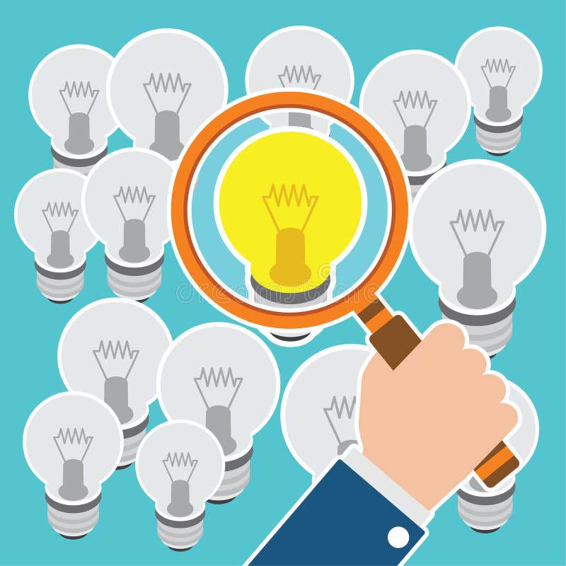 Looking for best idea stock vector. Illustration of select - 81594120