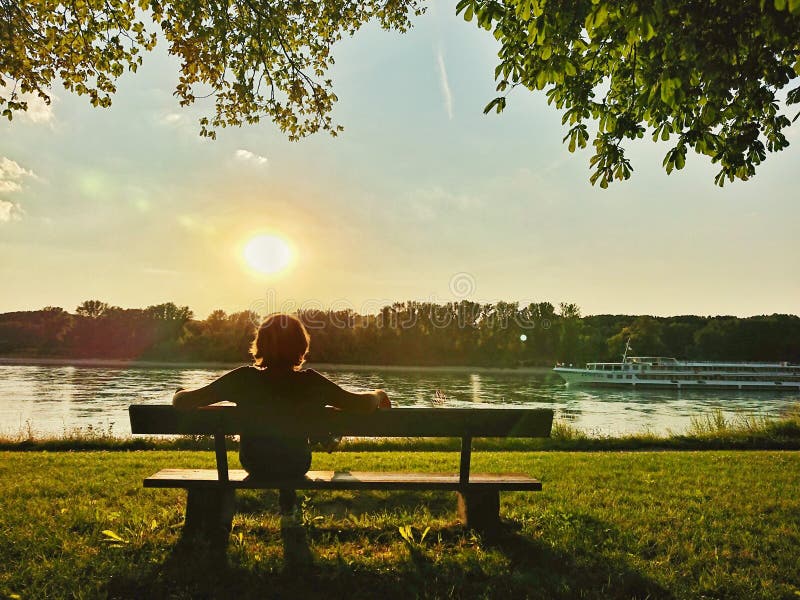 Looking Far Beyond Whit Peace Stock Image - Image of band, facade ...