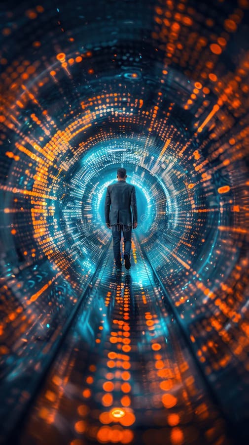 Looking Through A Binary Code Vortex A Portal Into The Realm Of Data Analysis And Cyber