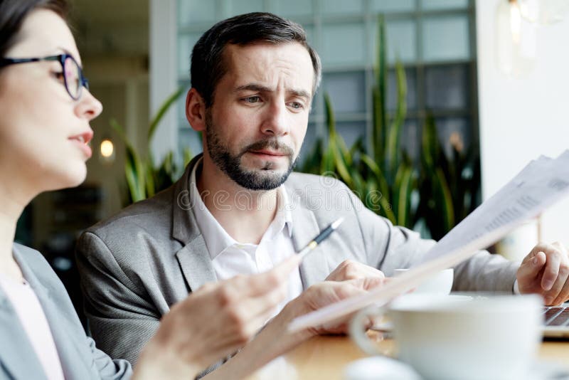 Looking through contract stock image. Image of consulting - 96193003