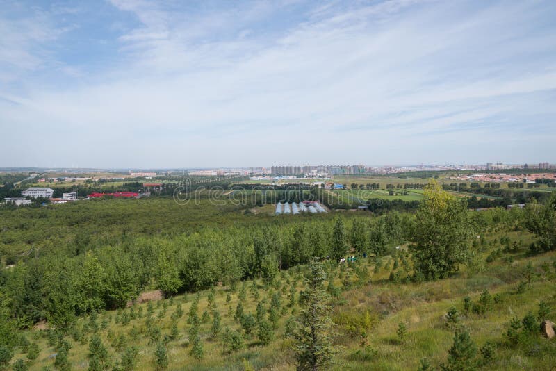 The Mountain Top Overlooks the Village of Zhangbei County, Hebei ...