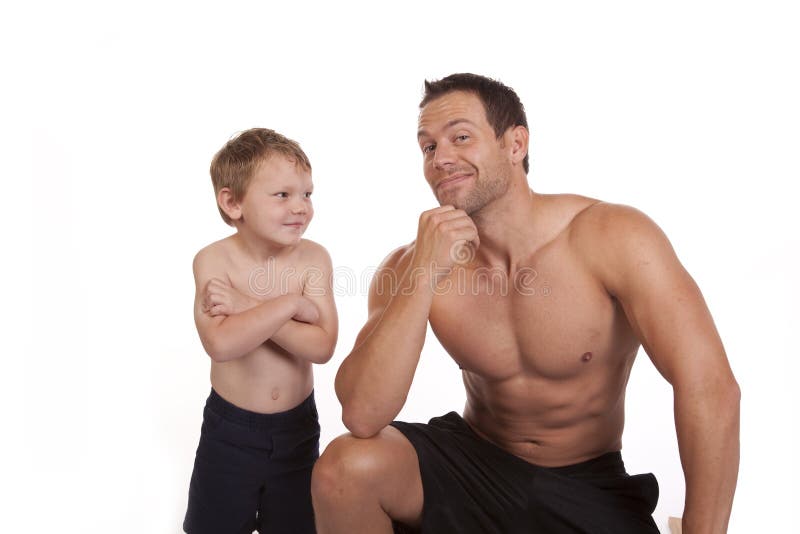 Looking at dad stock image. Image of body, handsome, portrait - 17007987