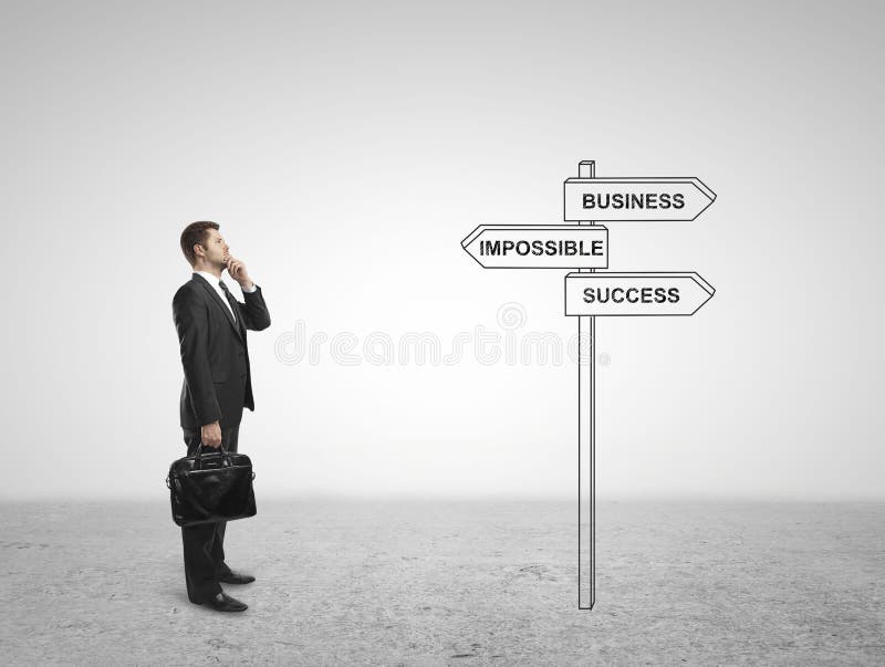 An Looking at Direction Indicator Stock Photo - Image of meeting ...