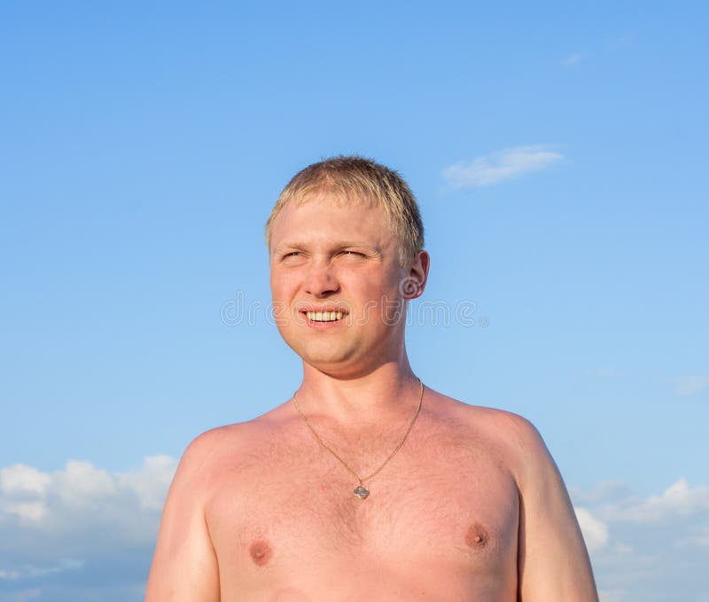 Looking into the Distance Guy on Beach Stock Photo - Image of active ...