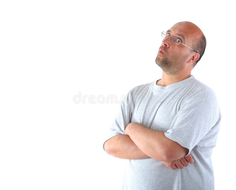 Looking doubtfully stock photo. Image of pucker, head - 14108606