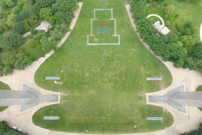 Looking Down Beneath the Gateway Arch. St. Louis, MO, USA. June 5, 2014 ...
