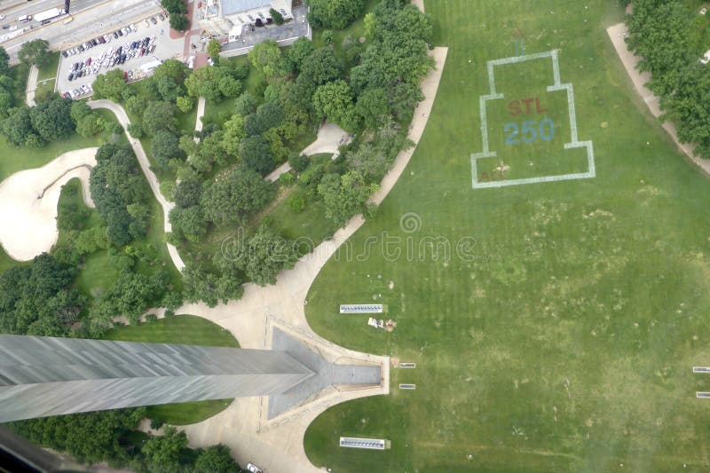 Looking Down Beneath the Gateway Arch. St. Louis, MO, USA. June 5, 2014 ...