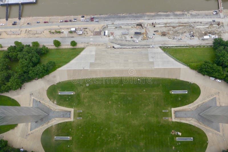 Looking Down Beneath the Gateway Arch. St. Louis, MO, USA. June 5, 2014 ...