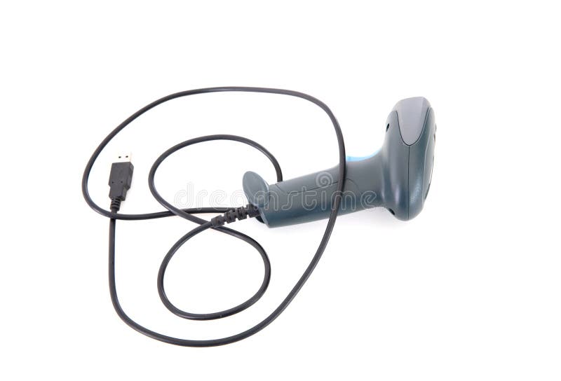 A Blue Barcode Scanner Cash Register Tool on the Table Stock Photo ...