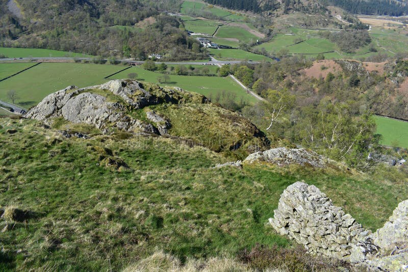 Looking Down from Castle Rock Near Thirlmere Stock Image - Image of ...