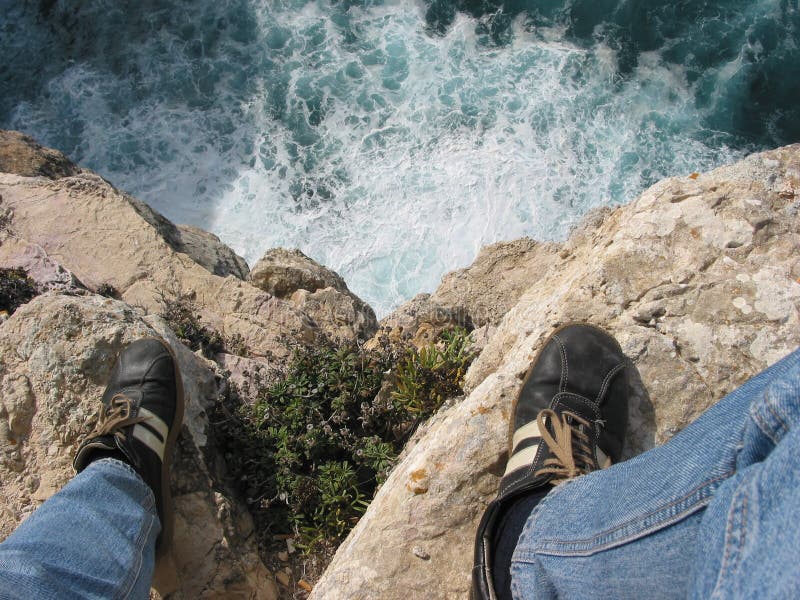 Looking Down The Cliffs Royalty Free Stock Image - Image: 1420946