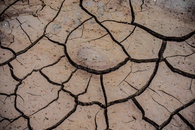 Looking Down at Cracked Land Stock Photo - Image of global, crack ...
