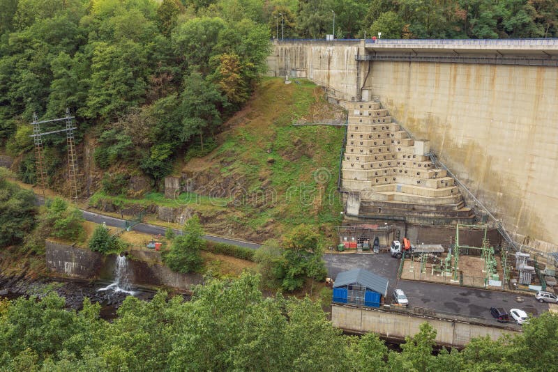 Looking Down at the Dam of the Upper Sauer Lake Stock Photo - Image of ...