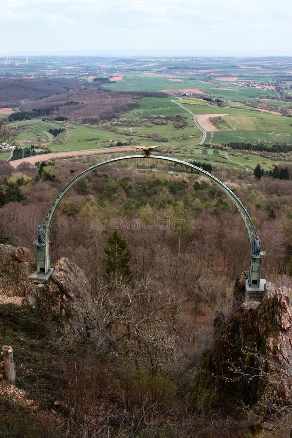 Looking Down on Eagle Arch in Germany Editorial Photo - Image of river ...